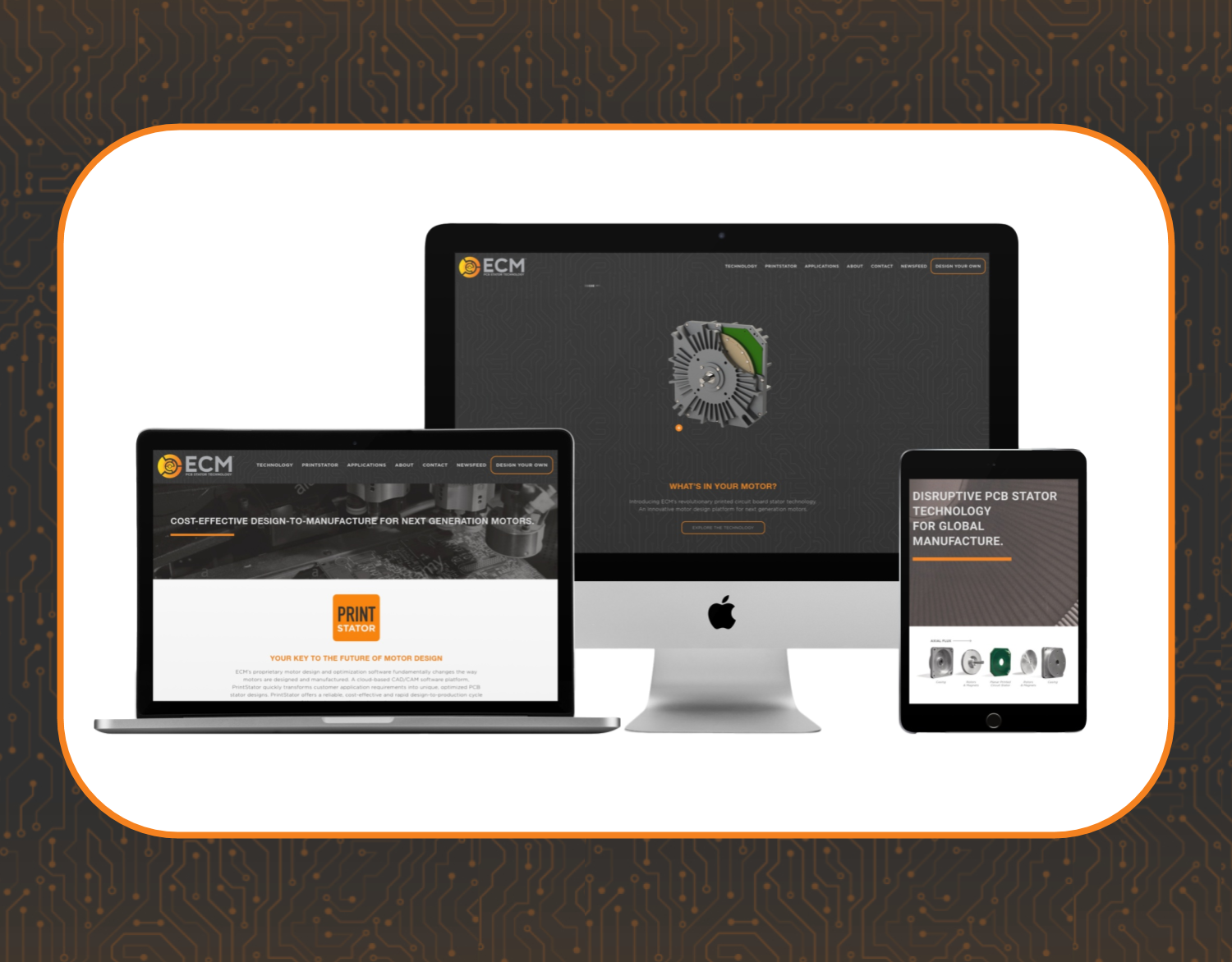 Announcing ECM's New Redesigned Website - PCB Stator Tech