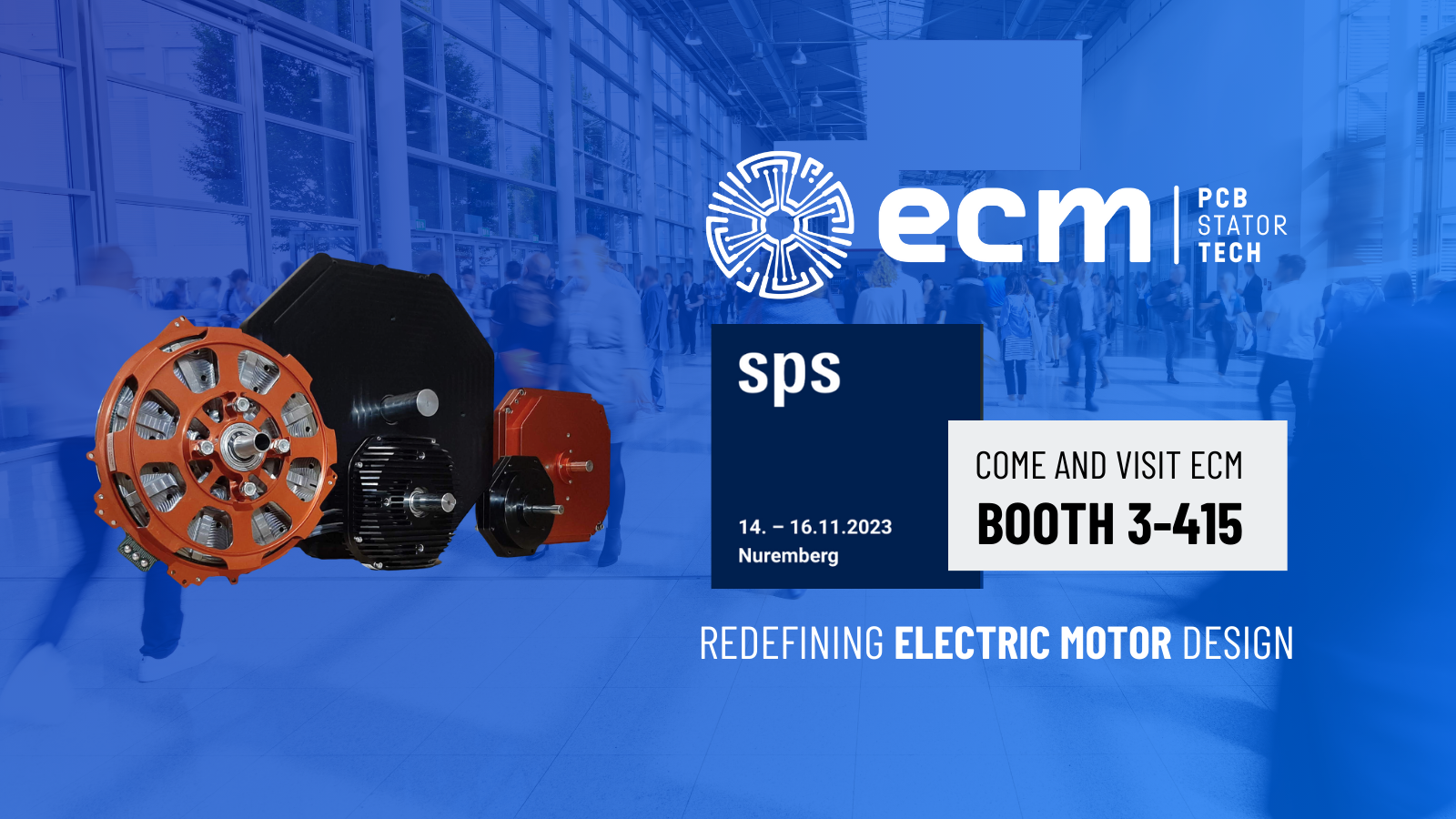 ECM's Award Winnning Electric Motors at SPS - PCB Stator Tech